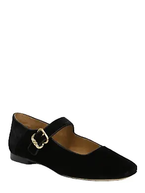 Sam Edelman Michaela Buckled Flats Black Velvet