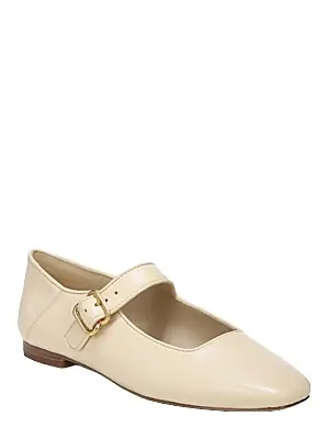 Sam Edelman Michaela Buckled Flats Eggshell Leather