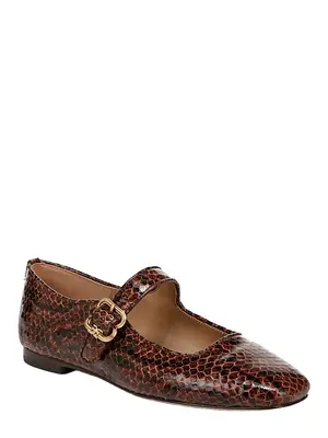 Sam Edelman Michaela Buckled Flats Stable Brown