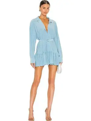 Norma Kamali Oversized Boyfriend Shirt Dress - Powder Blue