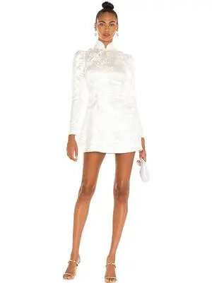 SAU LEE Joyce Chinese Jacquard Mini Dress - Ivory