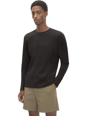 Everlane Waffle Long-sleeve Crew Neck T-shirt - Black