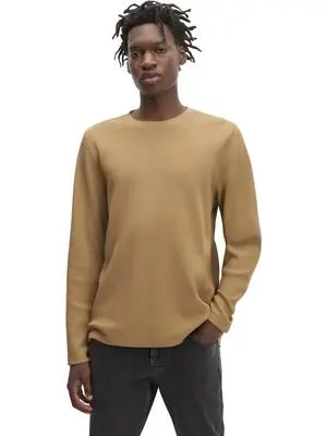 Everlane Waffle Long-sleeve Crew Neck T-shirt - Light Brown