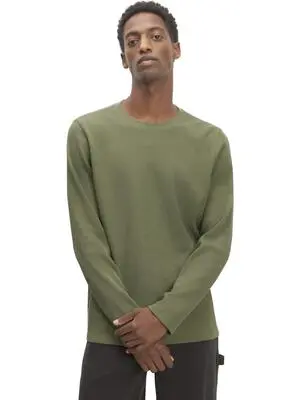 Everlane Waffle Long-sleeve Crew Neck T-shirt - Olive