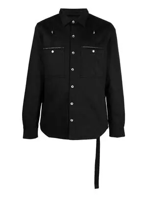 Rick Owens Cotton Shirt Jacket - Black