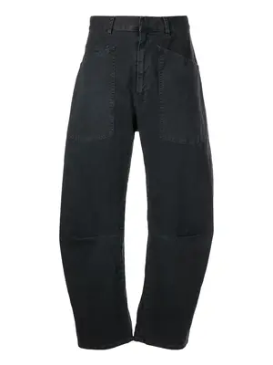 NILI LOTAN Nili Lotan Curved-Leg Denim Jeans Grey