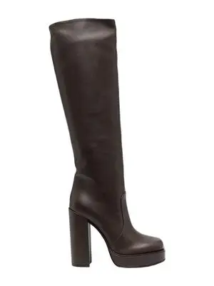 LE SILLA Lana Knee-high Leather Boots - Brown