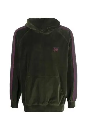 Needles Logo Embroidered Hoodie - Green