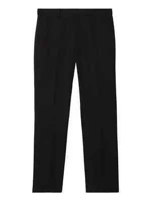Burberry Tailored Wool Trousers - Black