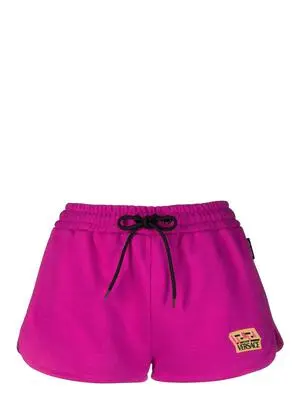 Versace Logo-patch Track Shorts - Pink