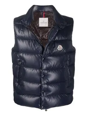 Moncler Tibb High-Neck Gilet Blue