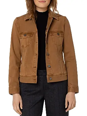 LIVERPOOL Liverpool Denim Trucker Jacket Haystack Tan