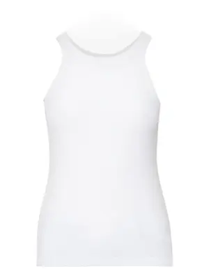 TOTEME Ribbed Cotton-blend Tank Top - White