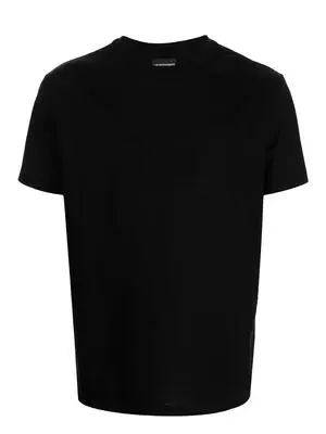 Emporio Armani Round Neck Short-sleeved T-shirt - Black