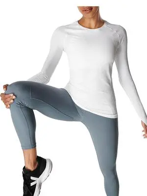 Sweaty Betty Athlete Seamless Workout Tee - White