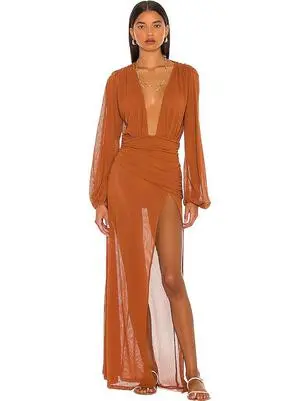CAMILA COELHO Kimber Maxi Dress - Hazel Brown