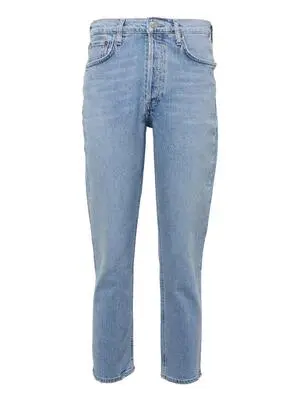 AGOLDE Riley High-rise Cropped Slim Jeans - Blue
