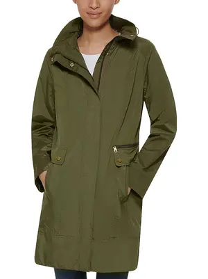 Cole Haan Cole Haan Travel Packable Raincoat Olive