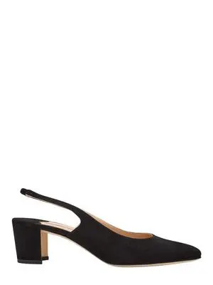Manolo Blahnik 50mm Allurasa Slingback Pump - Black