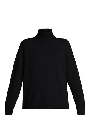 THE ROW Stepny Wool-cashmere Turtleneck Top - Black