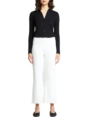 Majestic Filatures Majestic Filatures Soft Touch Button-Down Shirt With Pockets Cloud
