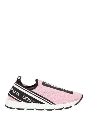 Dolce & Gabbana Sorrento Slip-on Sneakers With Logo Tape - Pink