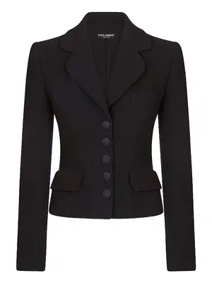 Dolce & Gabbana Short Single-breasted Dolce Jacket - Black