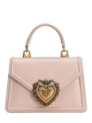 Dolce & Gabbana Small Smooth Calfskin Devotion Bag Pale Pink