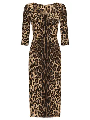 Dolce & Gabbana Leopard-print Cady Dress - Animal Print