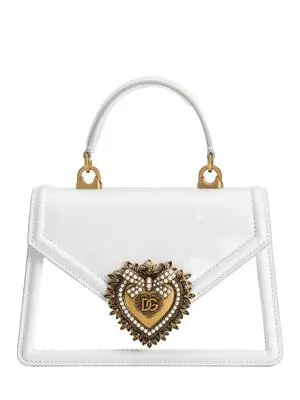 Dolce & Gabbana Small Smooth Calfskin Devotion Bag White