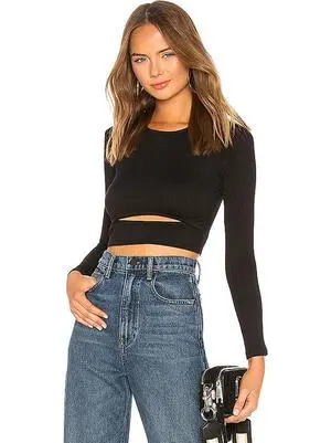 LOVERS AND FRIENDS Clea Cropped Top - Black