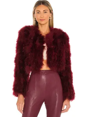 BUBISH Bubish Manhattan Feather Jacket Wine