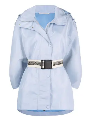 Stella McCartney Belted Hooded Jacket - Blue