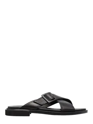 Camper Edy Leather Sandals - Black
