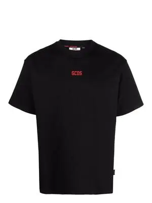 Gcds Logo-print Cotton T-shirt - Black