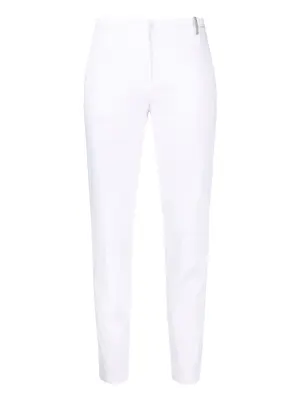 Fabiana Filippi Mid-rise Cropped Trousers - White