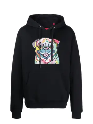 MOSTLY HEARD RARELY SEEN Mostly Heard Rarely Seen 8-Bit Rainbow Pug Pullover Hoodie