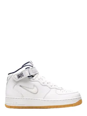 Nike Air Force 1 Mid Jewel Qs Nyc Yankees Sneakers - White