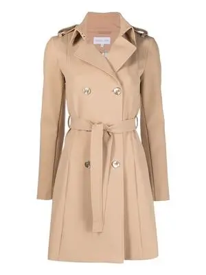 Patrizia Pepe Double-breasted Belted Trench Coat - Neutrals