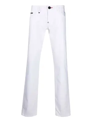 Philipp Plein Mid-rise Straight-cut Jeans - White