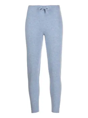 MADISON MAISON Laminated-stripe Cashmere Trousers - Blue