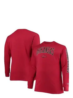 Champion Arkansas Razorbacks Big & Tall 2-hit Long Sleeve T-shirt - Cardinal