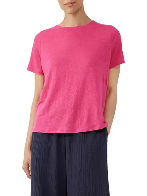 Eileen Fisher Eileen Fisher Organic Linen Crewneck T-Shirt Geranium
