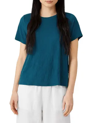 Eileen Fisher Eileen Fisher Organic Linen Crewneck T-Shirt Reef