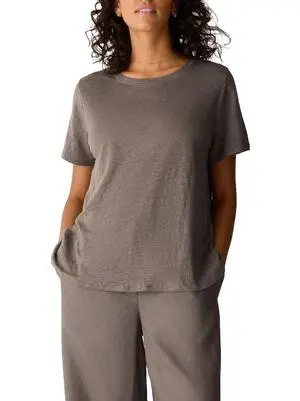 Eileen Fisher Eileen Fisher Organic Linen Crewneck T-Shirt Walnut