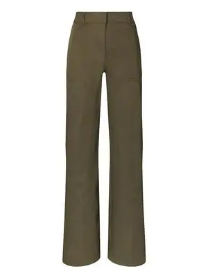 Tory Burch Cotton Cargo Pant - Olive Pesto