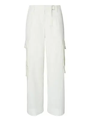 Tory Burch Cotton Cargo Pant - Optic White