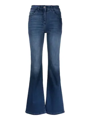 Patrizia Pepe High-waisted Bootcut Jeans - Blue