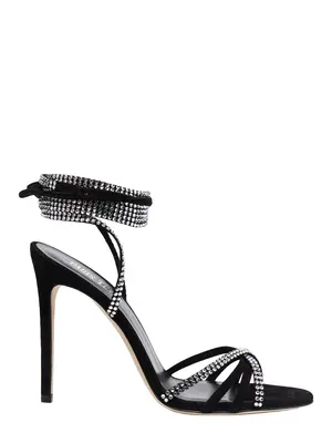 Paris Texas Holly Nicole Crystal-embellished Sandals - Black
