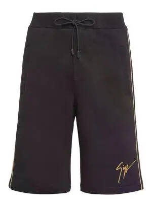 GIUSEPPE ZANOTTI Cotton Deck Shorts - Black